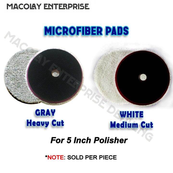 Premium MICROFIBER BUFFING PAD Heavy Cut fits 5" or 3" backing plates ...