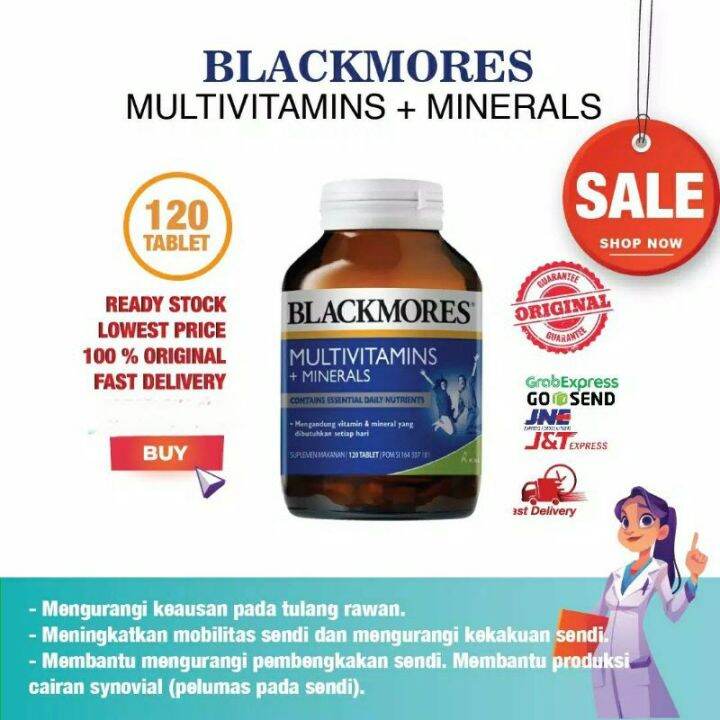 Blackmores Multivitamins + Minerals ( isi 120 Tablet ) Kalbe ORIGINAL | Lazada Indonesia