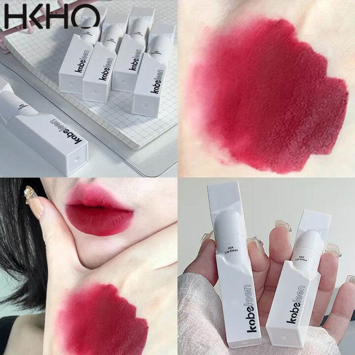 HKHO ลิปเคลือบริมฝีปากไม่สม่ำเสมอลิปแมทกำมะหยี่โคลนความอิ่มตัวต่ำ ...