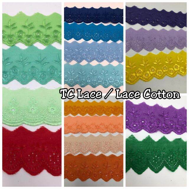 1 inch and 2 inch TC Lace / Lace Cotton 1meter | Lazada