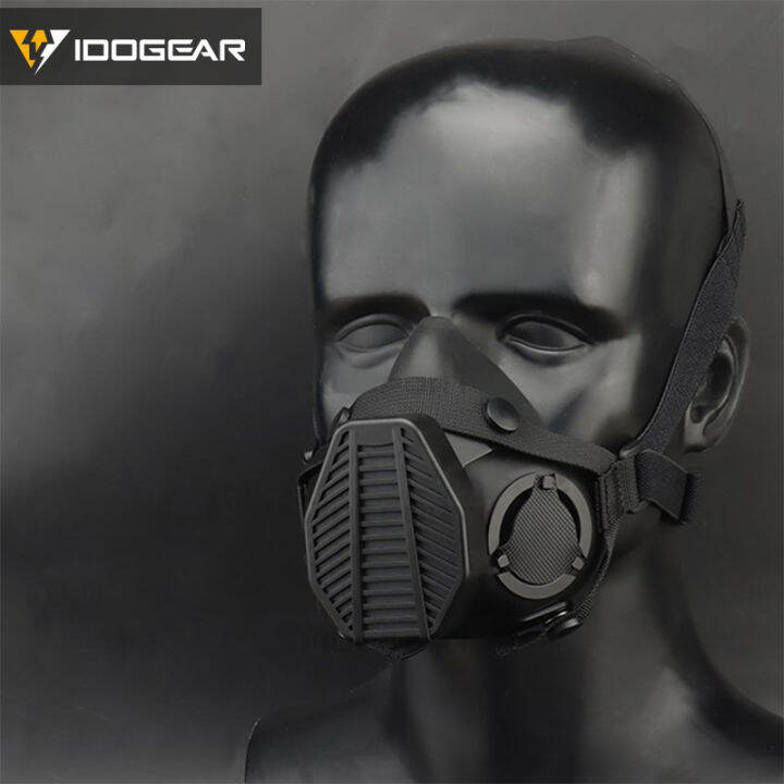 IDOGEAR Tactical Half Face Cover WIth Respirator Military Combat ...