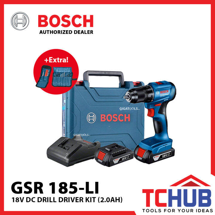 Bosch GSR 185-LI 18V Cordless Drill Driver Kit | Lazada Singapore