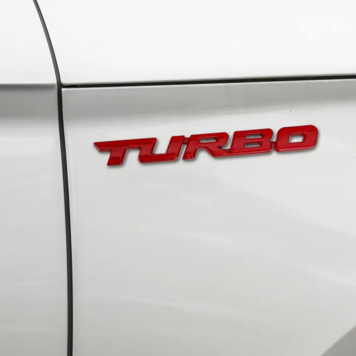 1x 3D TURBO Car Sticker Large TURBO Metal Turbocharged Car Emblem ...