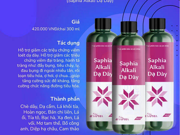 Nước uống kiềm dạ dày - Saphia Alkali Dạ Dày | Lazada.vn