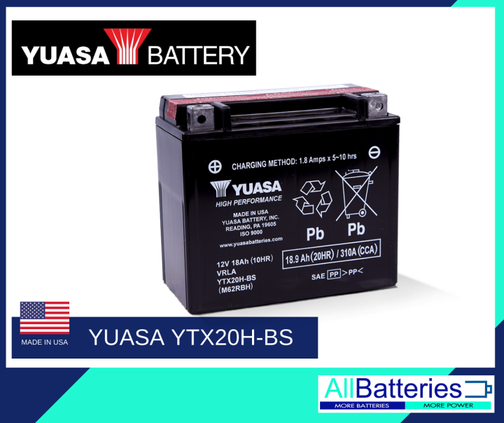 YUASA YTX20H-BS (USA) | Lazada PH