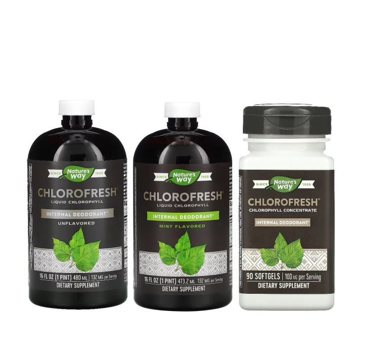 Nature's Way Chlorofresh, Liquid Chlorophyll Mint or Unflavored or ...