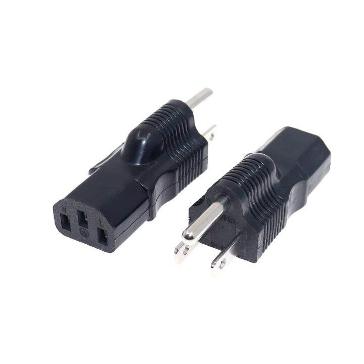 US Nema 5-15P 3PIN to IEC320 C13 AC Power Adapter Connector Converter ...