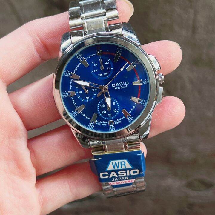 Watchtime นาฬิกาข้อมือแฟชั่น คาสิโอ้ หน้าปัดขนาด 43มม. สายเลทคลิปลอค ...