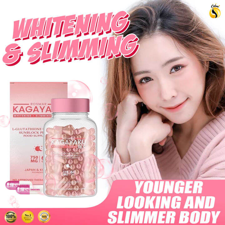Rosmar Kagayaku Slimming and Whitening Capsule, 60 Capsules, Fat ...