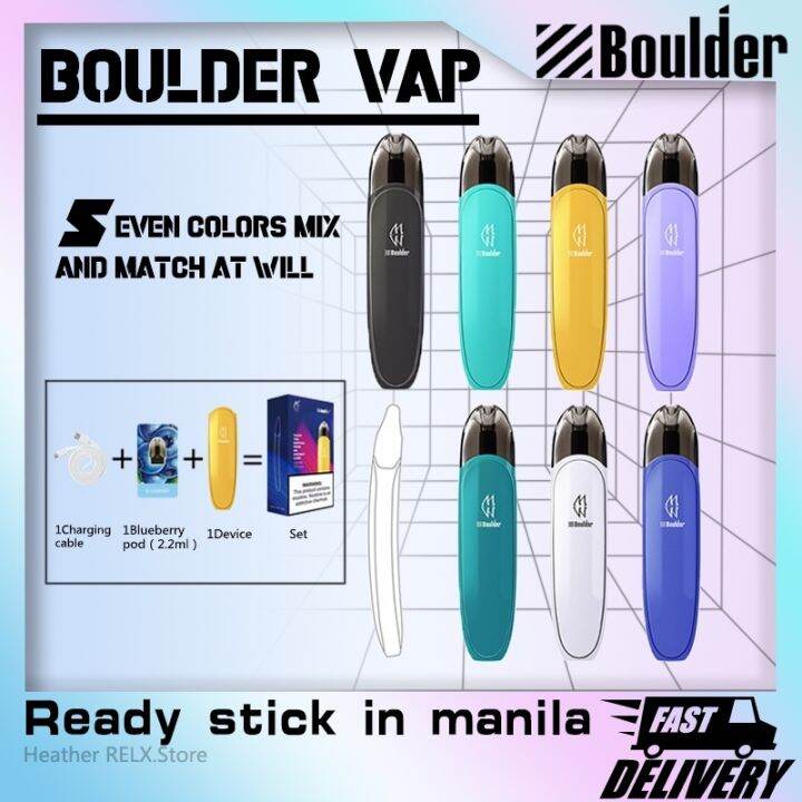 Vape set BOULDER Reuseable Cigarettes vape smoke pen type Bottom glow ...