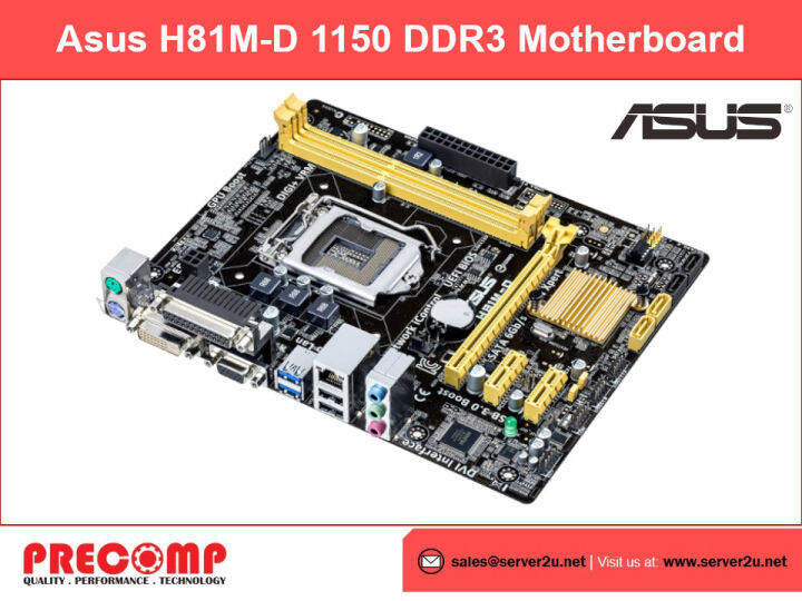 (Refurbished) Asus H81M-D 1150 DDR3 Motherboard | Lazada