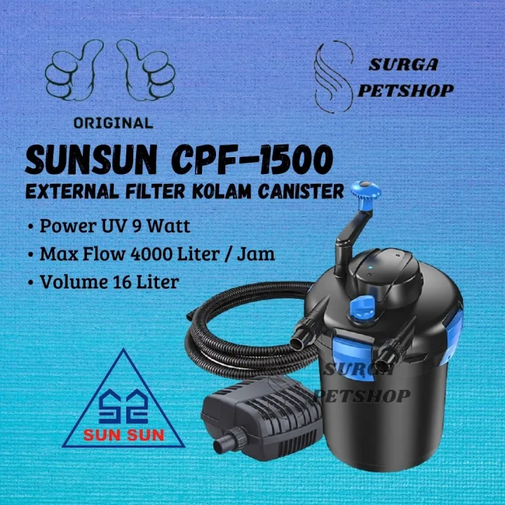 SUNSUN CPF 1500 External Filter Canister Eksternal Kolam Aquarium ...
