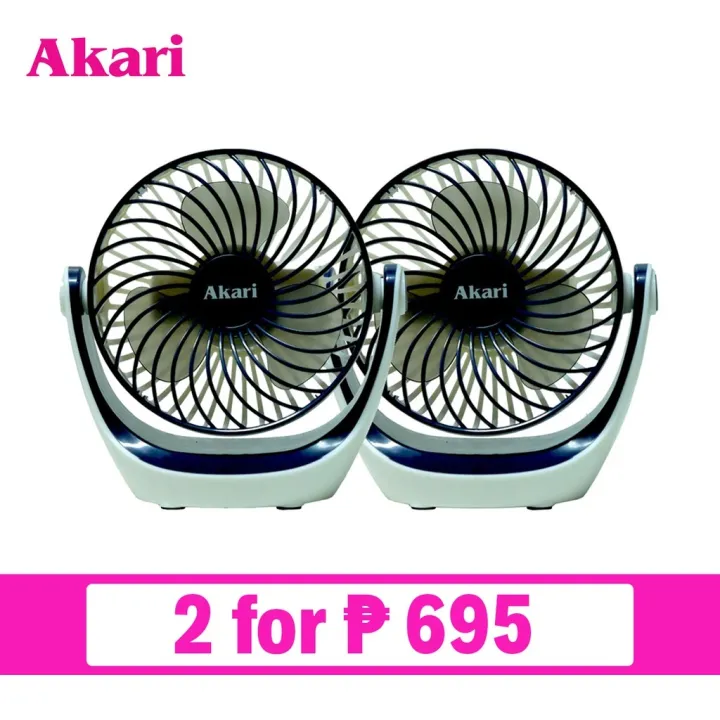 【Flash Sale】⚡COD⚡ Akari 360° Rechargeable Cooling Fan (ARF-5881B) - Buy ...