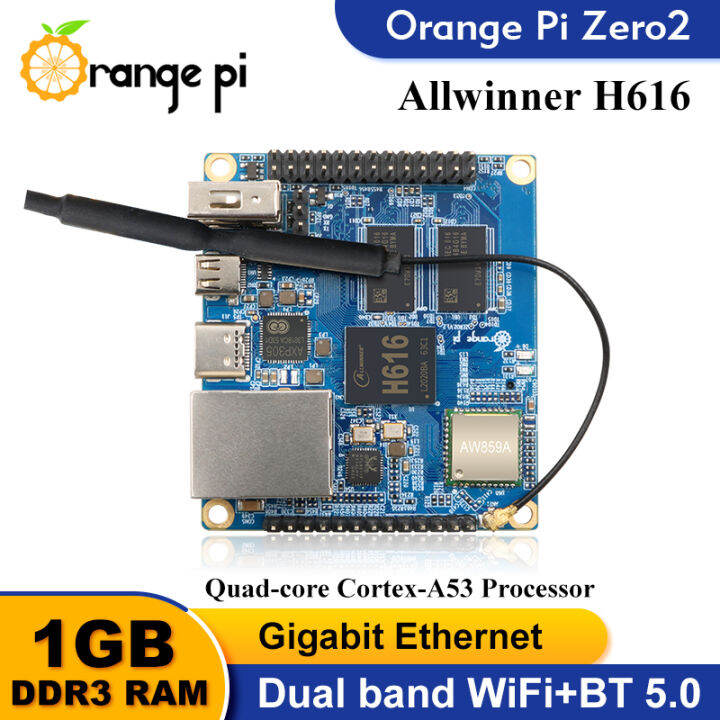 Orange Pi Zero 2 Single Board Computer 1GB RAM Allwinner H616 Chip BT5 ...