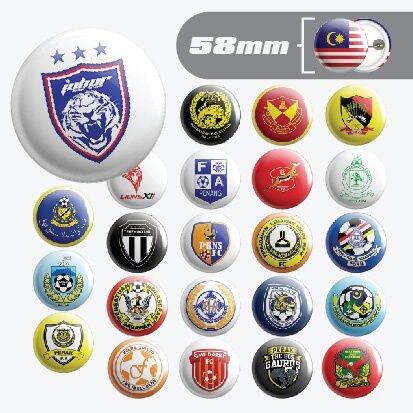 Button Badge Malaysia Football 58mm Pin Bolasepak Malaysia State ...