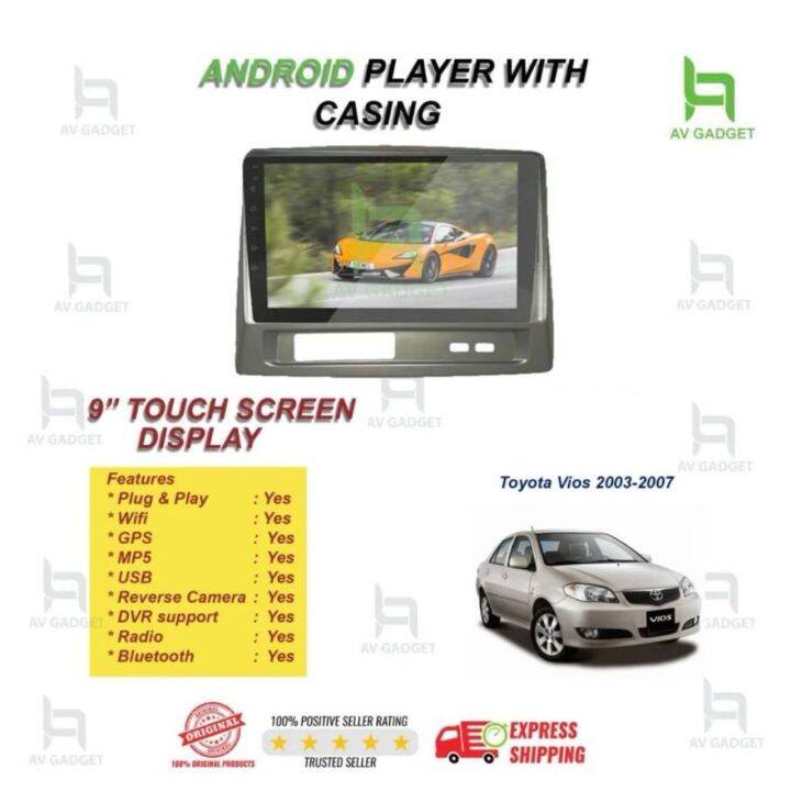 [Free Reverse Camera] Toyota Vios 2003-2007 Lenco 9" IPS Screen Car ...