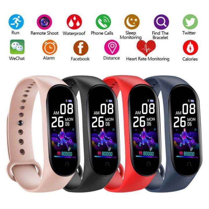 Smartband M5 Smartwatch Sport Heart Rate Waterproof Like Mi Band 5 ...