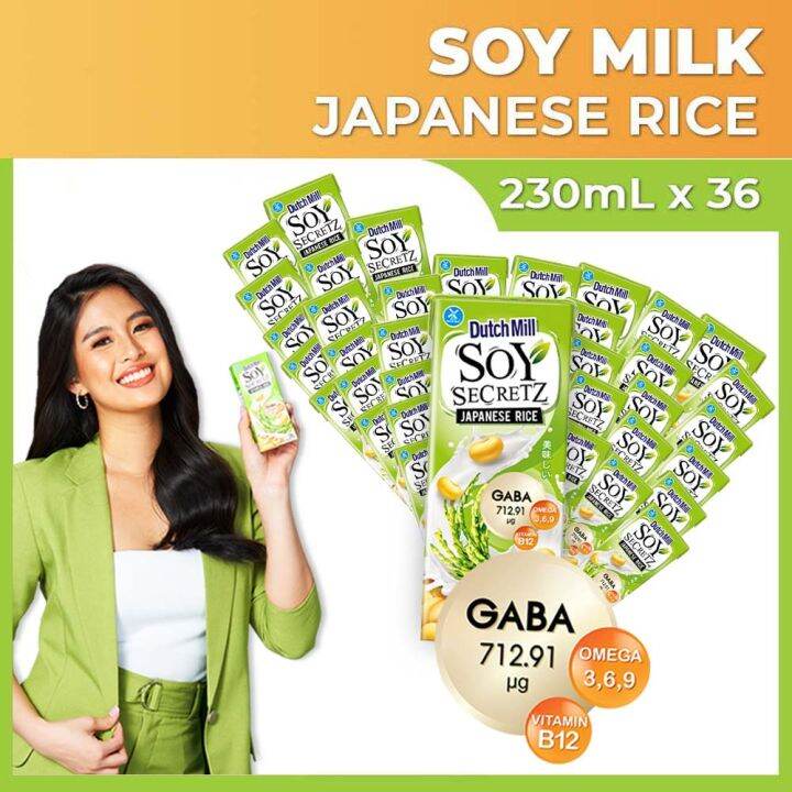Dutch Mill Soy Secretz Soy Milk Japanese Rice 230ml x 36 | Lazada PH