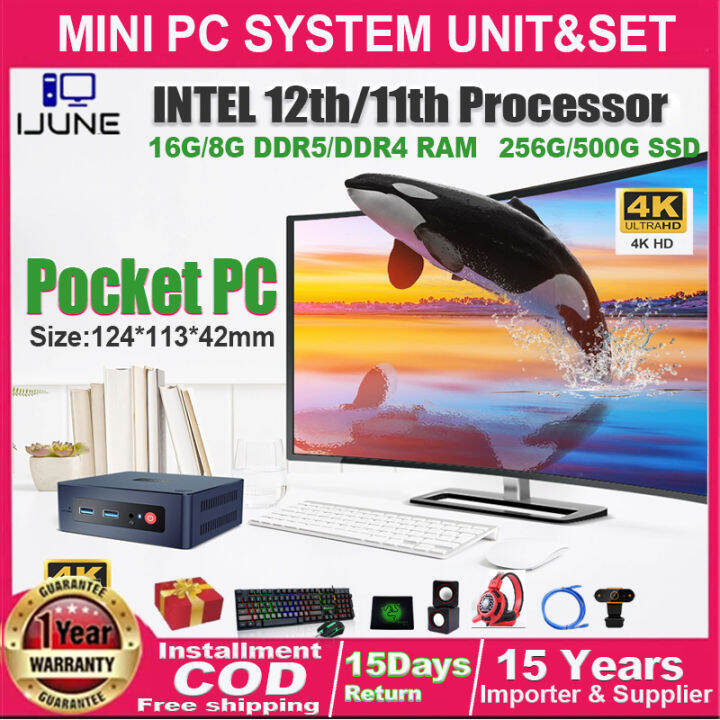 PROVISION Mini Desktop Computer Set With Intel core 12th 11th Processor ...