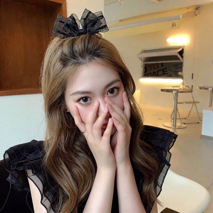 HHGY กิ๊บโบว์ติดผม เรียบง่าย แฟชั่น ผ้า หวาน เกาหลี หรูหรา กิ๊บติดผม ...