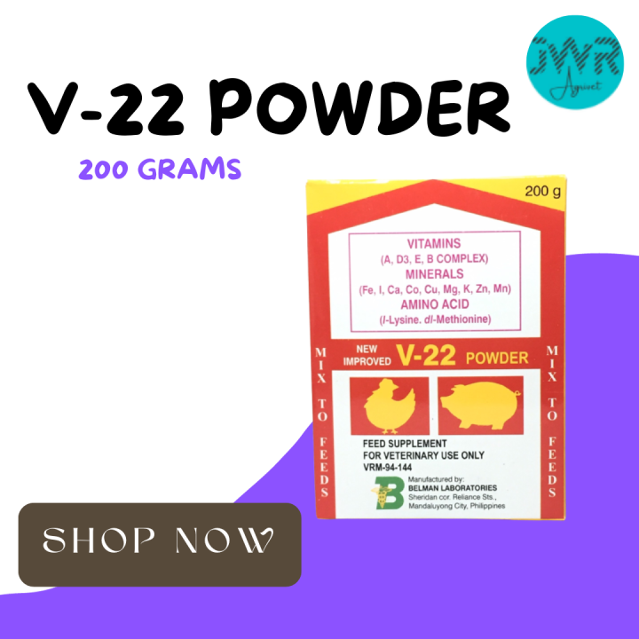 [JWR AGRIVET] V-22 POWDER 200G MULTIVITAMINS + MINERALS GAMEFOWL ...