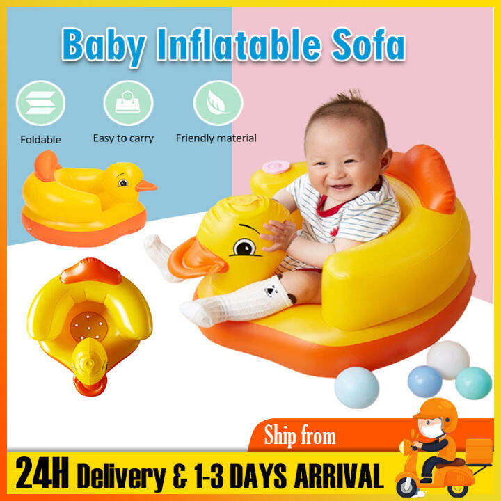 Baby Inflatable Chair Tab mandi baby Cartoon Duck PVC Sofa Baby ...