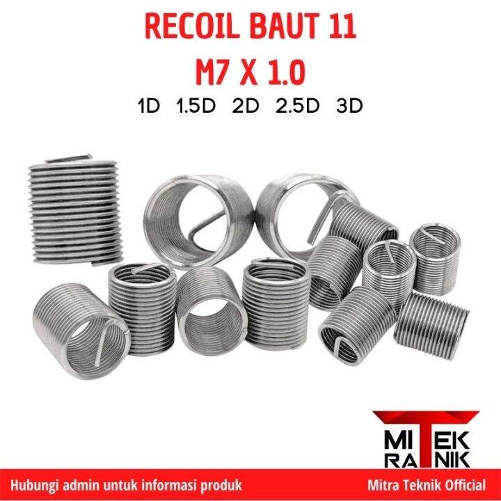 Helicoil Recoil M7 x 1.0 Alat Perbaikan Reparasi Baut 11 | Lazada Indonesia