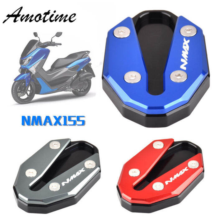 NMAX155 Motorcycle CNC Side Stand Extension Pad & Support Kickstand ...