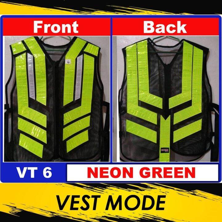 VT06 Motorcycle Rider High Visibility Safety Vest Reflectorized ...
