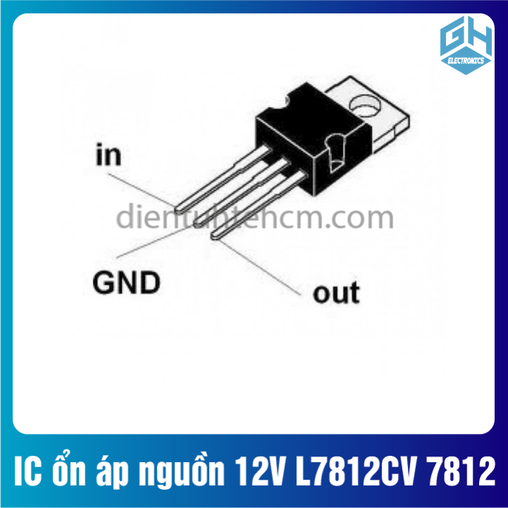 Combo 4 con IC ổn áp nguồn LDO 7812 L7812CV 12V 1.5A chân cắm TO-220 ...