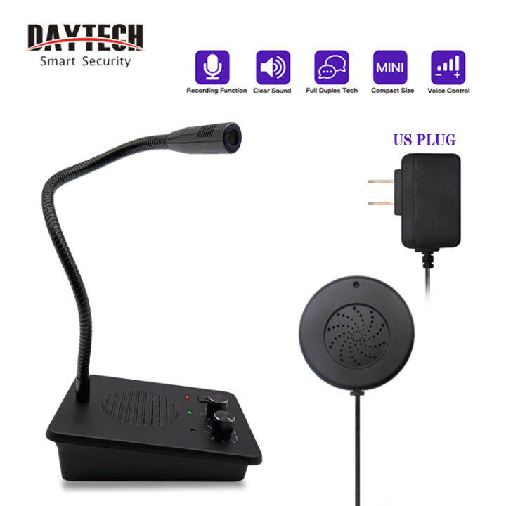 DAYTECH Window Intercom System Speaker System Anti-Interference Dual Way Bank Counter Intercom ...