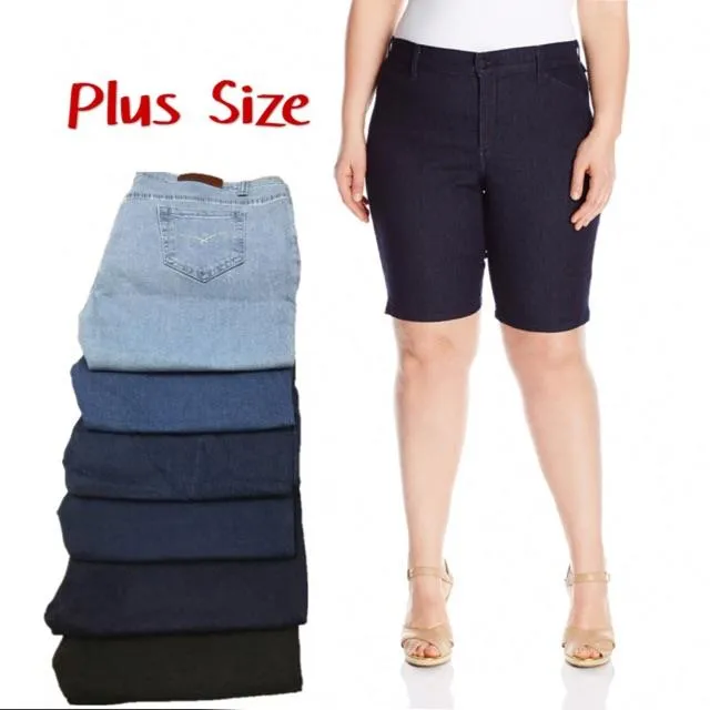 Plus size Denim Tokong shorts stretchable | Lazada PH