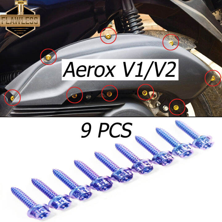 Flawless-Ti Yamaha Aerox V1/V2 155 Gr5 Titaniun Bolts CNC Bolts ...