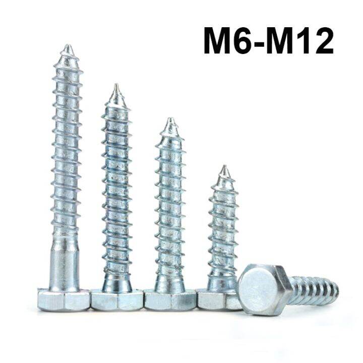 Galvanized External Hexagon Hex Cap Head Self Tapping Screws Lag Bolts ...