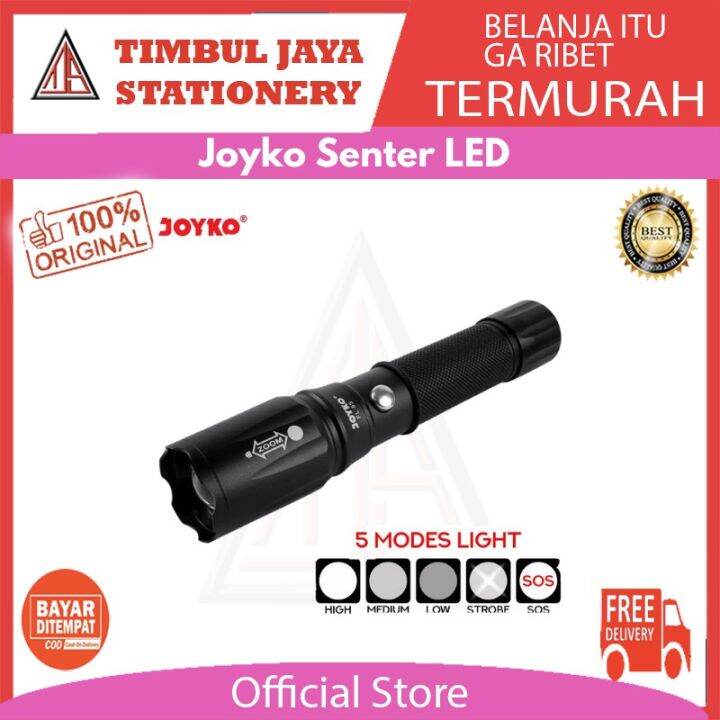 TJS Joyko Senter charge LED Rechargeable LED Flashlight / Senter LED ...