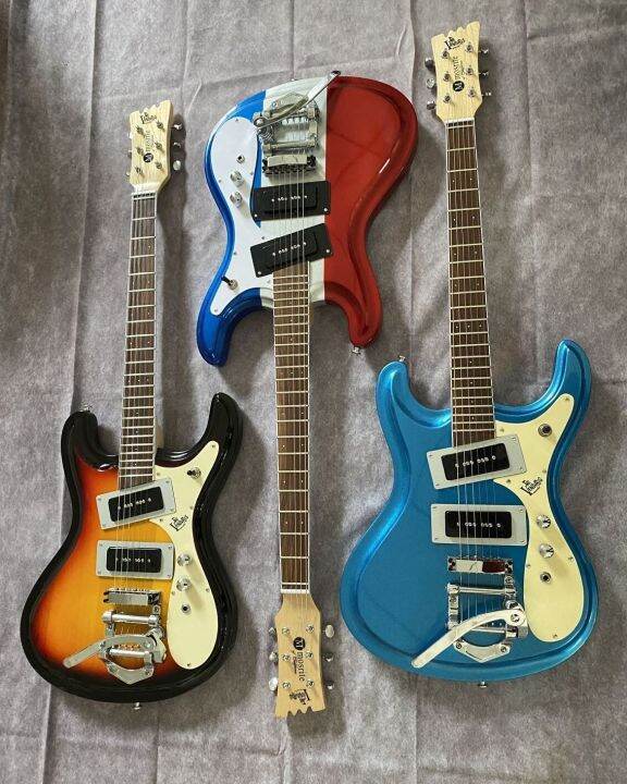 1965 Mosrite the Ventures Electric Guitar with chrome Tremolo Bridge ...