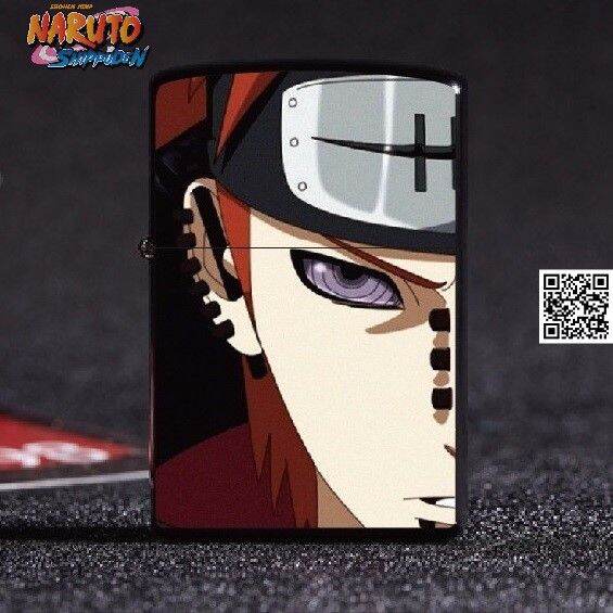 Zippo bậc lữa hình Pain Sharingan Vạn hoa đồng Anime Naruto sơn tĩnh ...