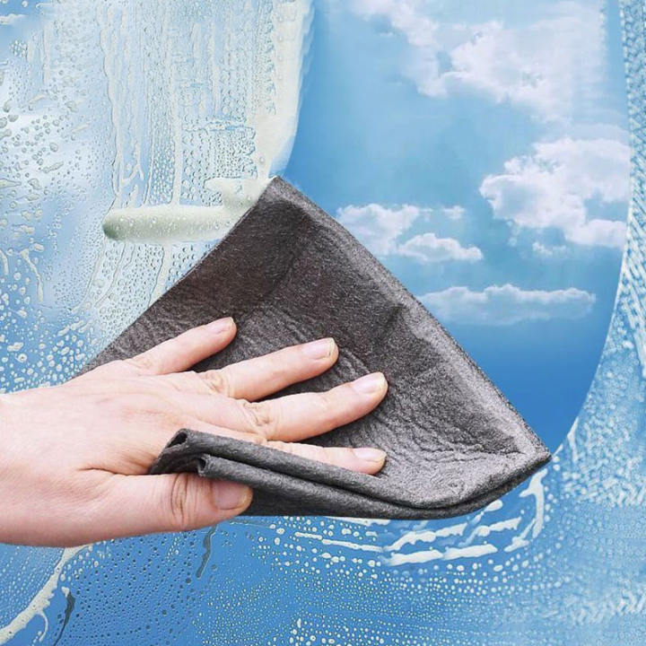 3Pcs Magic Glass Wiping Rags Home Thicken Windows Mirror ผ้าทำความสะอาด ...