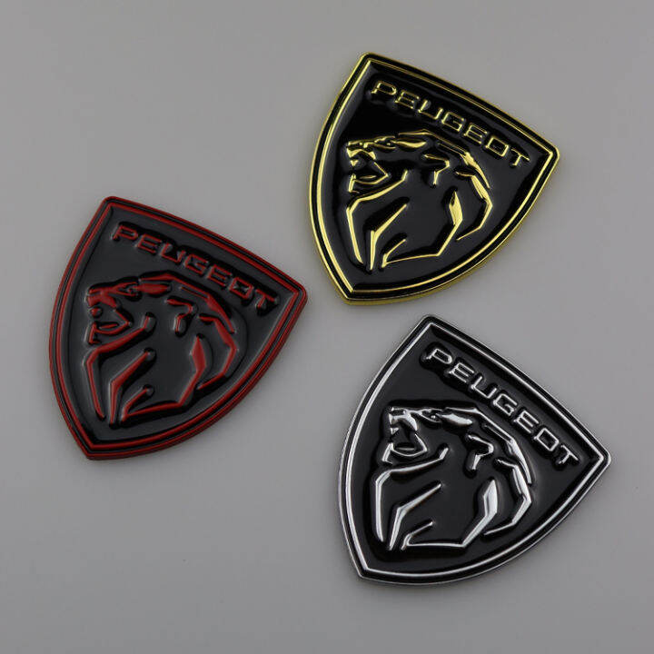 Modified Peugeot Logo Car Emblems，Metal Peugeot Lion Shield Logo Badge ...