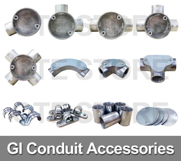 25mm 1 Inch GI Conduit Accessories (1way/2way/3way/4way/Elbow/Tee/Bend ...