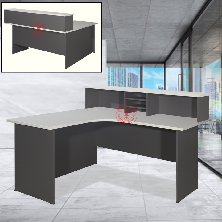 L Shape Reception Counter Table / Cashier Counter Table / Receptionist ...
