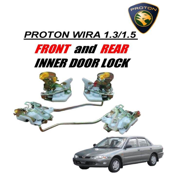Proton Wira 1.3 / 1.5 Door Inner Lock With Bracket Pintu Lock Bahagian ...