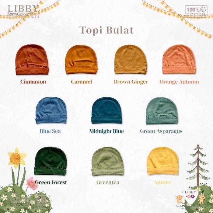 LIBBY Topi Bulat Bayi Earth Series | Lazada Indonesia