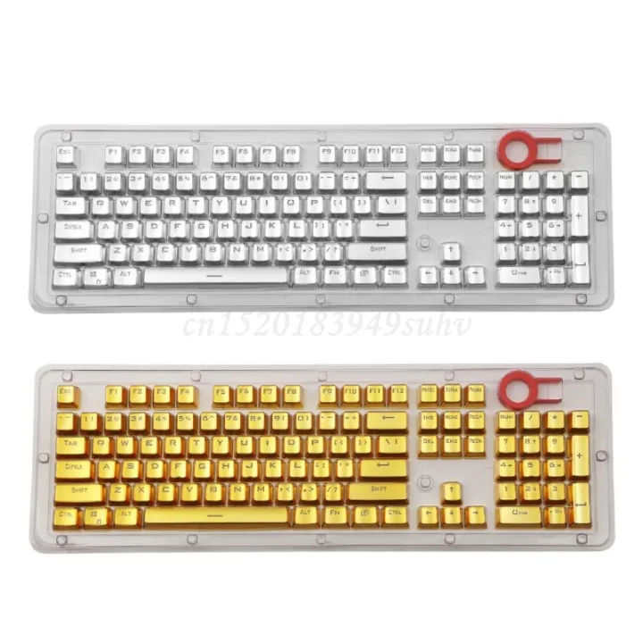 104 Keys PBT Metal Coating Painted Backlit Shot Keycaps for Mechanical ...
