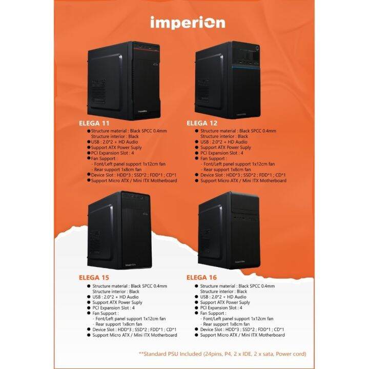 Casing Imperion Gaming PC Case Elega | Lazada Indonesia