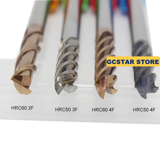 1pcs Long End Mill Cutter Carbide 6mm 8mm Long 75mm 2F 3F 4F flat End ...