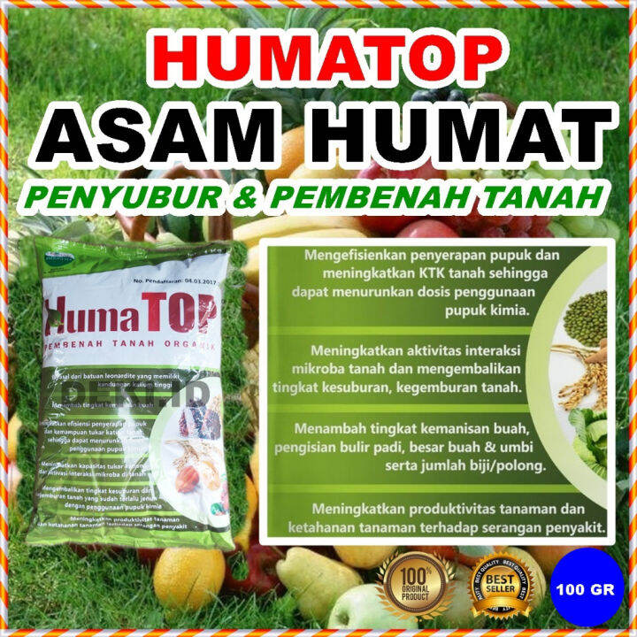 Humatop 1 Kg Asam Humat Pupuk Organik Pembenah Tanah Humic Acid Fulvat Premium Grade Huma Top ...