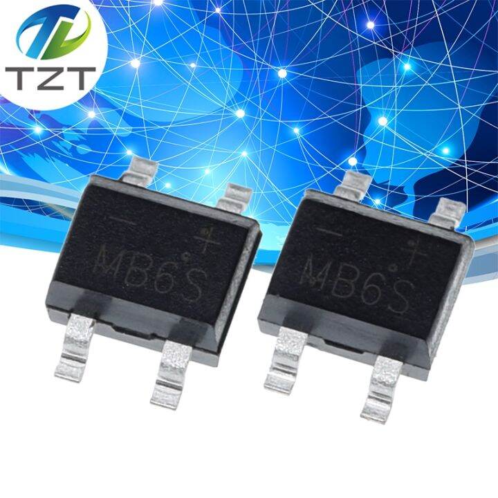 10pcs 600V 0.5A SOP-4 SMD rectifier diode bridge mb6s | Lazada.co.th
