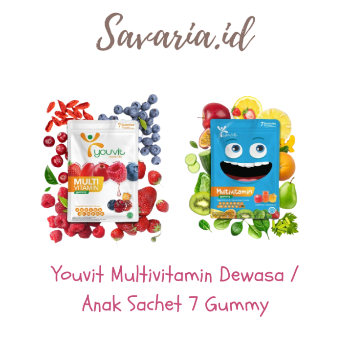 Youvit Multivitamin Anak / Dewasa Sachet 7 Gummy | Lazada Indonesia