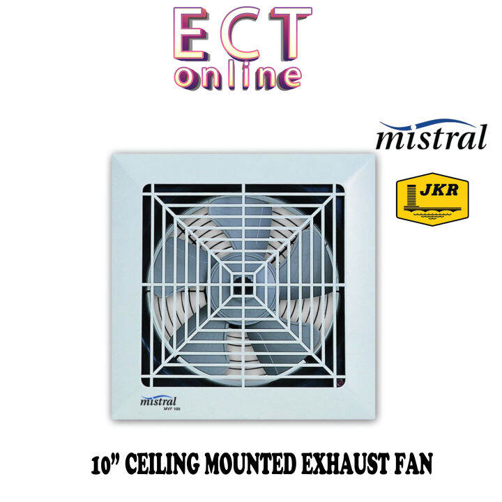 Mistral 10" Ceiling Mounted Exhaust Fan Ventilation Fan MVF-101 MVF101 ...